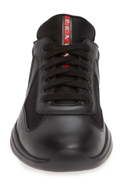 Prada America’s Cup Leather Sneakers - Nero Black