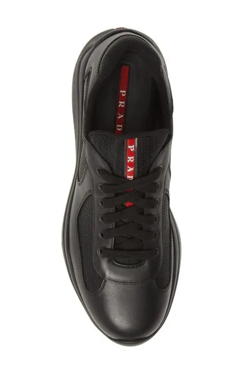 Prada America’s Cup Leather Sneakers - Nero Black