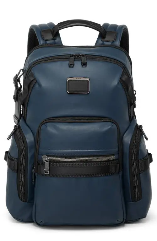 Tumi Alpha Bravo Navigation Backpack - Navy Coated Canvas