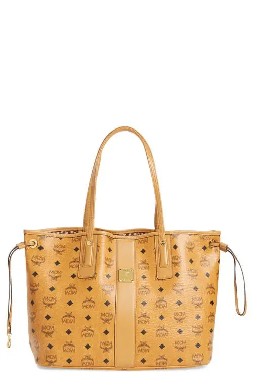 Mcm Medium Liz Reversible Shopper - Cognac Brown