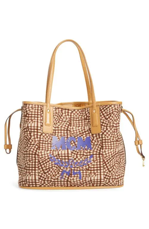 Mcm Medium Liz Reversible Shopper - Cognac Brown