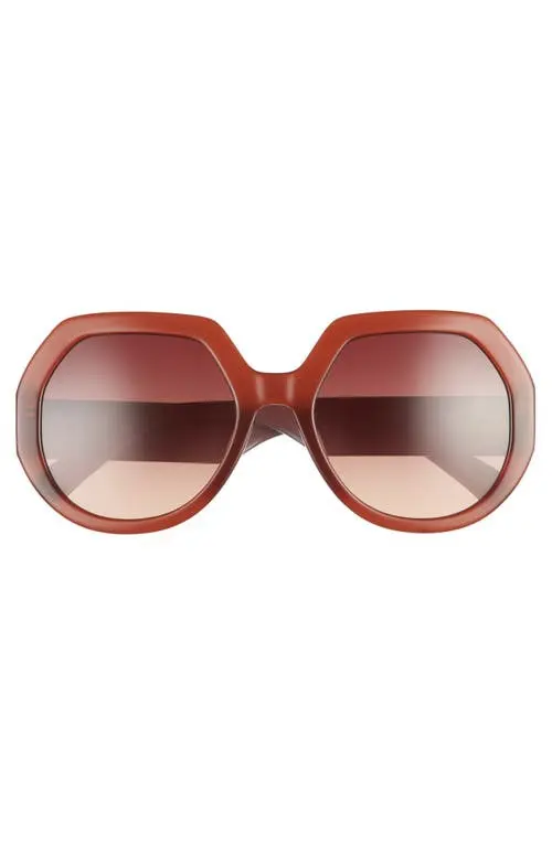 Longchamp 55mm Gradient Geometric Sunglasses