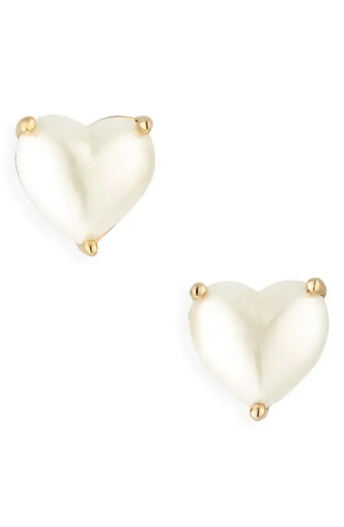 Kate Spade New York My Love Cubic Zirconia Heart Stud Earrings - Pearl