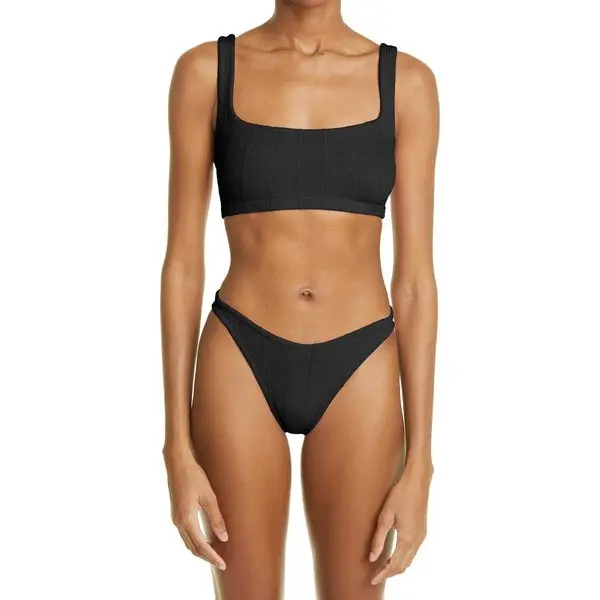 Hunza G Crinkle Two-piece Swimsuit - Black