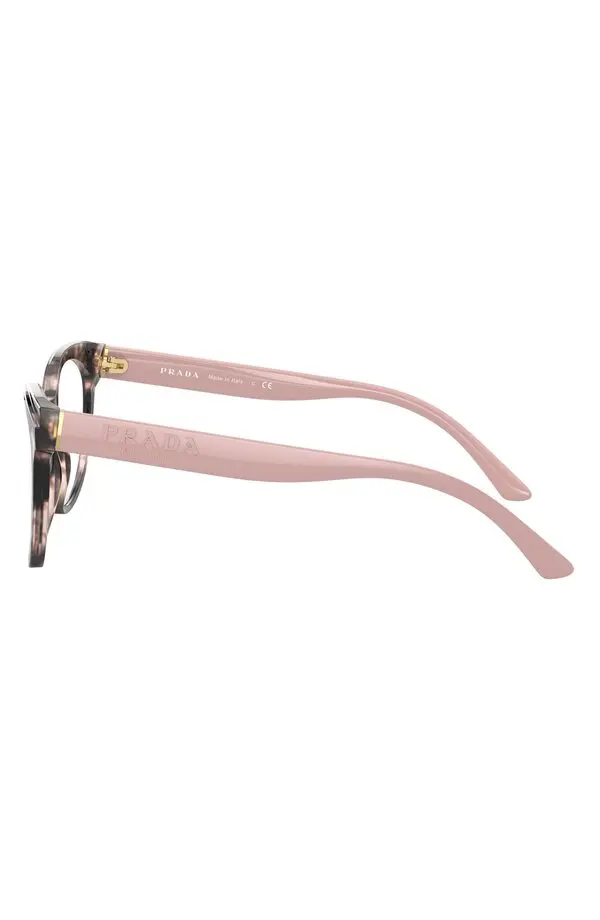 Prada 53mm Butterfly Eyeglasses - Pink Havana