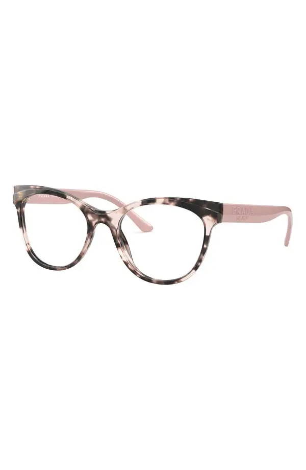 Prada 53mm Butterfly Eyeglasses - Pink Havana