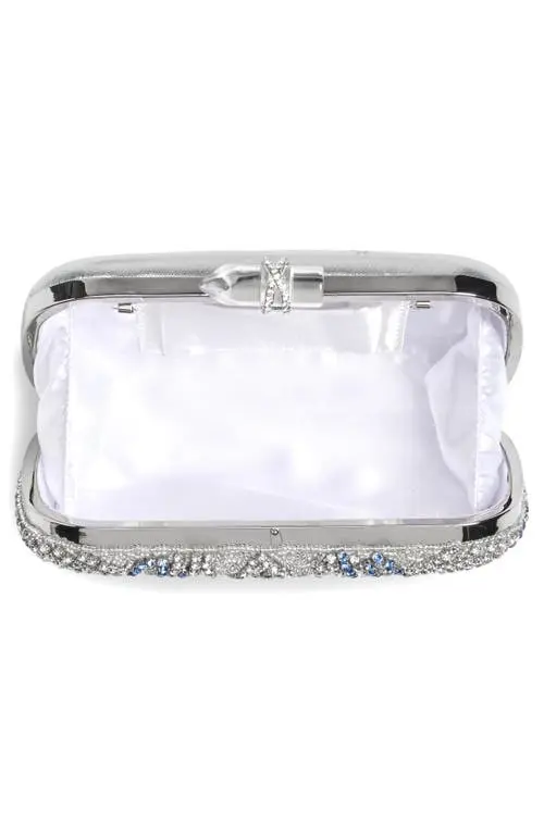 Nina Gelsey Crystal Embellished Minaudière - Silver Multi