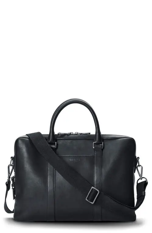 Shinola Navigator Leather Computer Briefcase - Black
