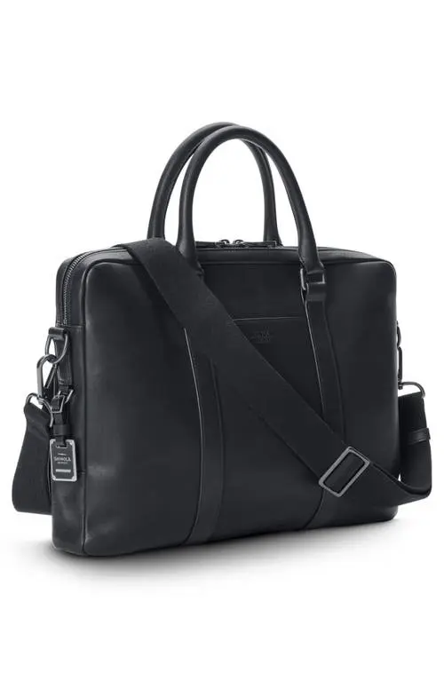Shinola Navigator Leather Computer Briefcase - Black