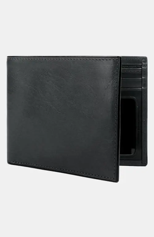 Bosca Leather Bifold Wallet - Black