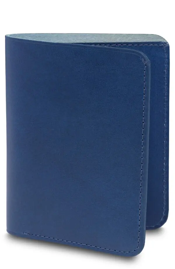 Bosca Leather Bifold Wallet - Blue