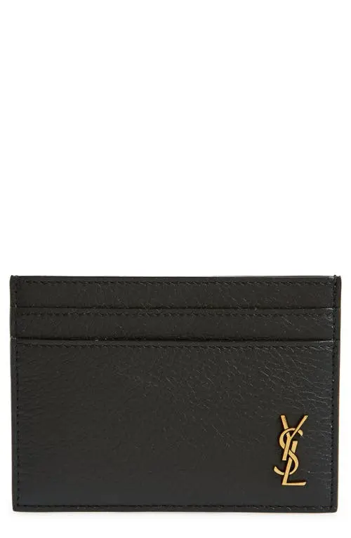 Saint Laurent Monogram Leather Card Case