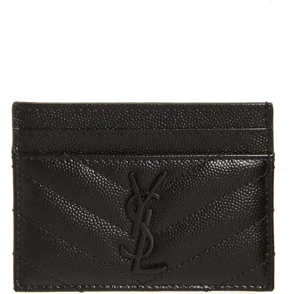 Saint Laurent Monogram Leather Card Case