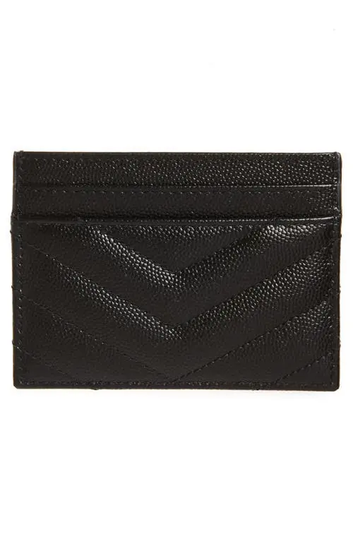 Saint Laurent Monogram Leather Card Case