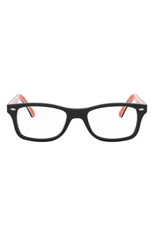 Ray-ban 50mm Square Eyeglasses - Black Red