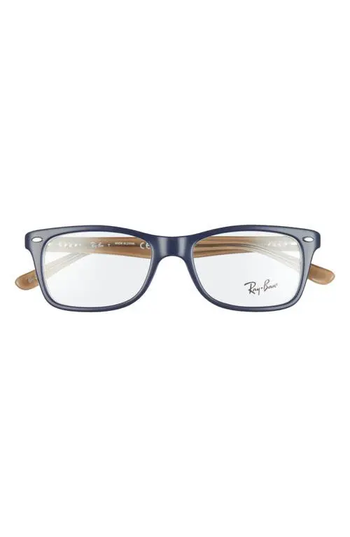 Ray-ban 50mm Square Eyeglasses - Blue Brown/clear