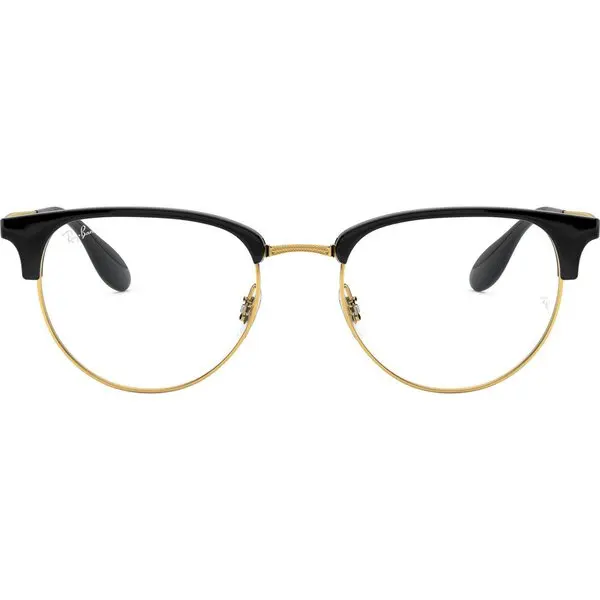 Ray-ban 53mm Square Optical Glasses - Black/gold
