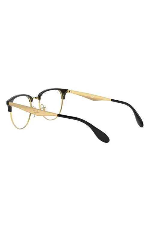 Ray-ban 53mm Square Optical Glasses - Black/gold