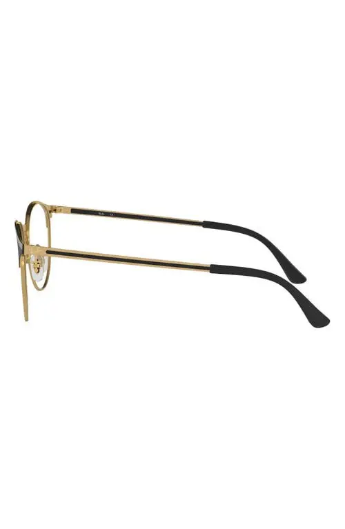 Ray-ban 51mm Optical Glasses - Gold/ Black