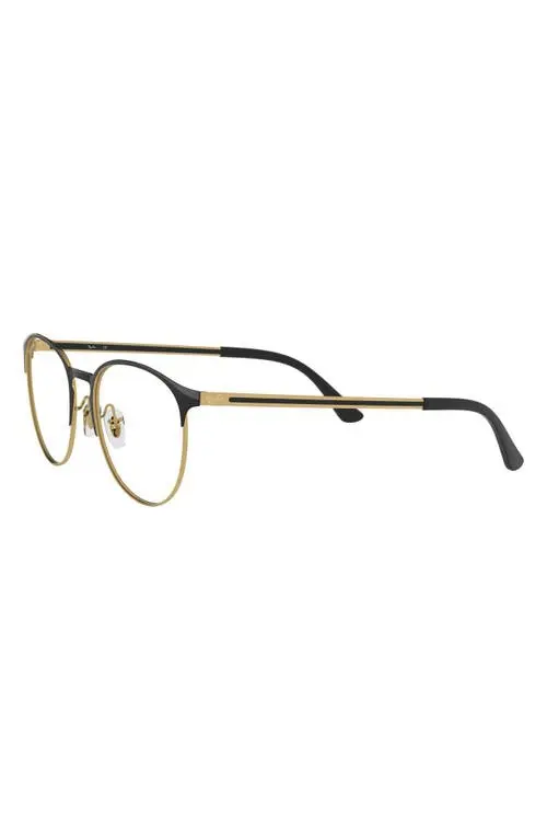 Ray-ban 51mm Optical Glasses - Gold/ Black