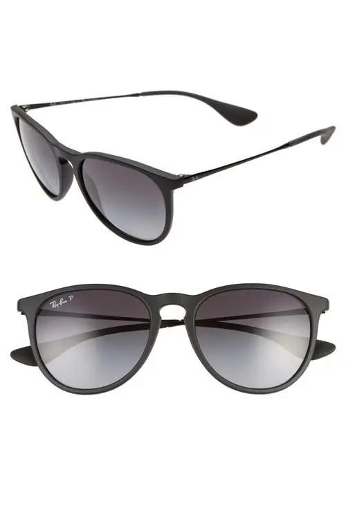 Ray-ban Erika Classic Sunglasses - Black/grey Grad Grey Polar