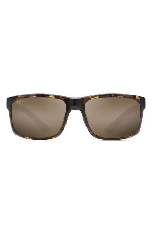 Maui Jim Pokowai Arch 58mm Polarized Rectangle Sunglasses - Tortoise