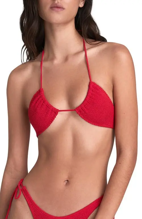 Bond Eye Bound The Sofie Triangle Bikini Top - Baywatch Red
