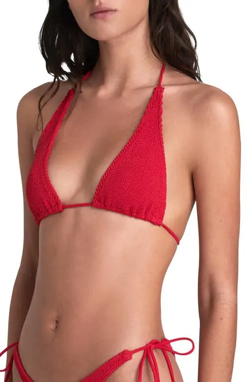 Bond Eye Bound The Sofie Triangle Bikini Top - Baywatch Red