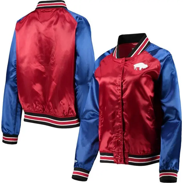 Mitchell & Ness Buffalo Bills Team 2.0 Satin Raglan Full-snap Jacket