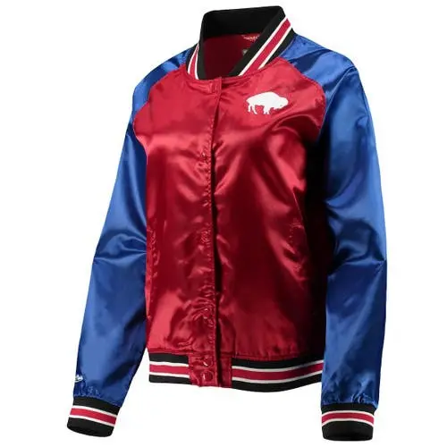 Mitchell & Ness Buffalo Bills Team 2.0 Satin Raglan Full-snap Jacket