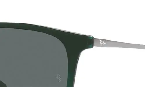 Ray-ban 54mm Polarized Square Sunglasses - Transparent Green
