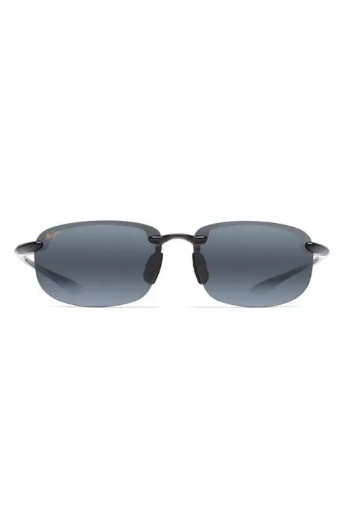 Maui Jim Ho'okipa Polarized Rectangle Sunglasses - Black