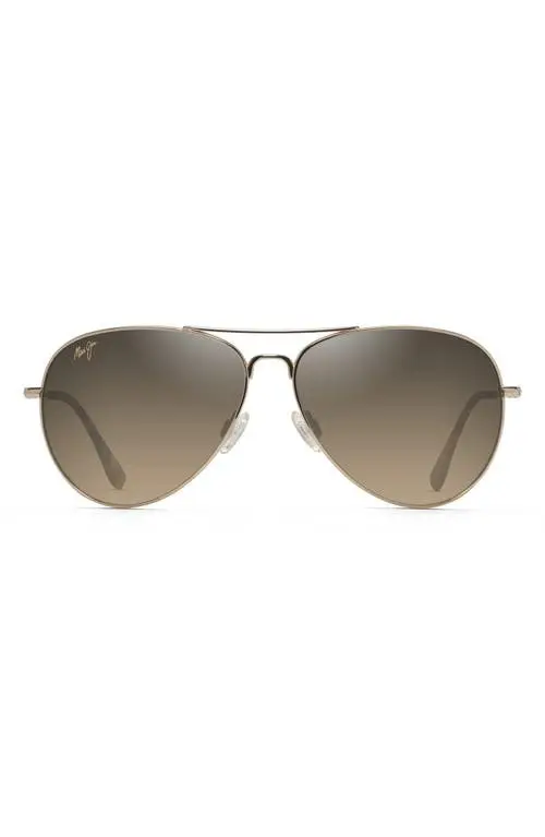 Maui Jim Mavericks Aviator Sunglasses - Gold/bronze