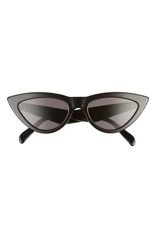 Celine 56mm Cat Eye Women\'s Sunglasses in Shiny Black Smoke with White Case CELINE Triomphe 56MM Cat Eye Sunglasses | Saks Fifth Avenue main image 4