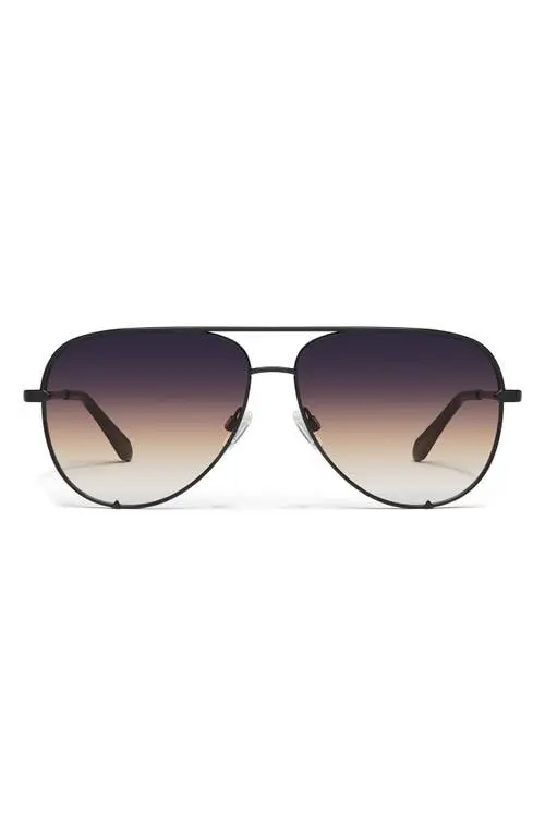 Quay High Key 64mm Oversize Aviator Sunglasses - Blk/dskppy