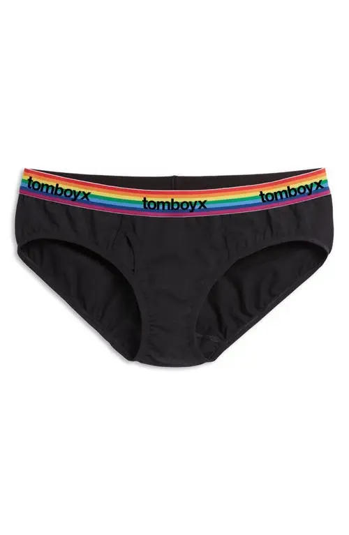 TOMBOYX Iconic Briefs - Black Rainbow Logo