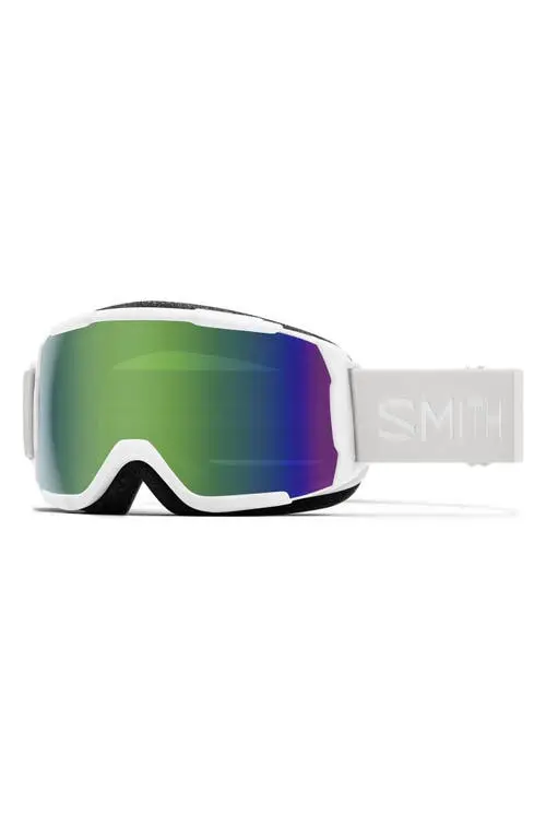 SMITH Grom Snow Goggles - White/green Sol-x Mirror