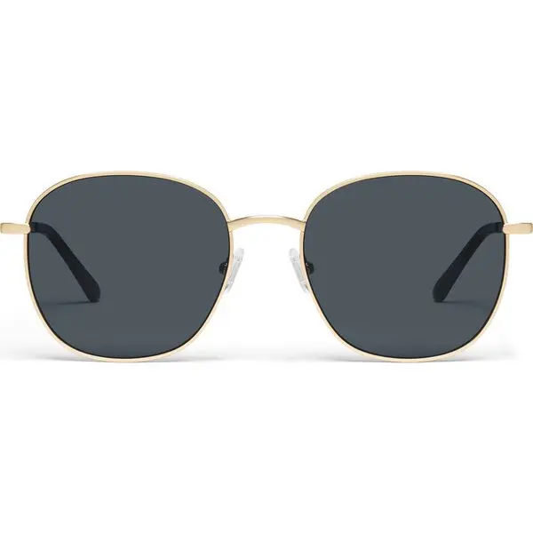 Quay Jezabell 56mm Round Sunglasses - Gold/smoke