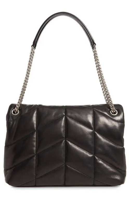 Saint Laurent Medium Lou Puffer Bag - Noir