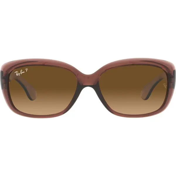 Ray-ban Jackie Ohh Polarized Cat Eye Sunglasses - Dark Brown/brown Polar