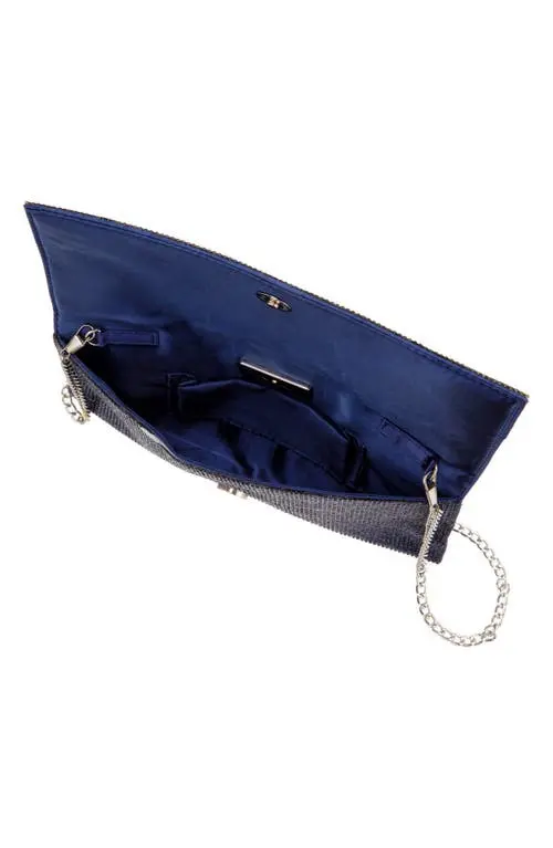 Nina Crystal Clutch - Navy