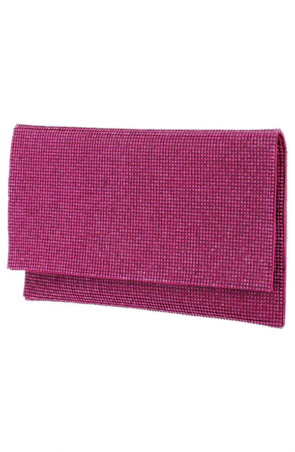 Nina Crystal Clutch - Wine
