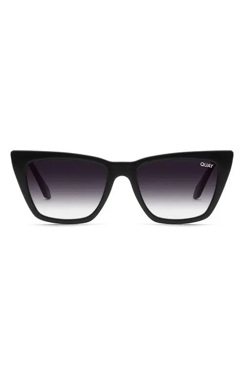 Quay Call The Shots 54mm Gradient Cat Eye Sunglasses - Black/fade