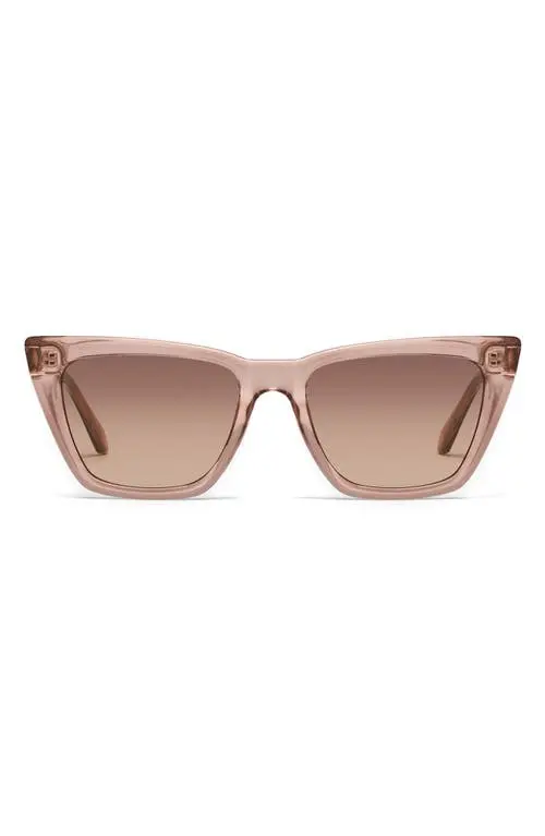 Quay Call The Shots 54mm Gradient Cat Eye Sunglasses - Doe/dark Fawn