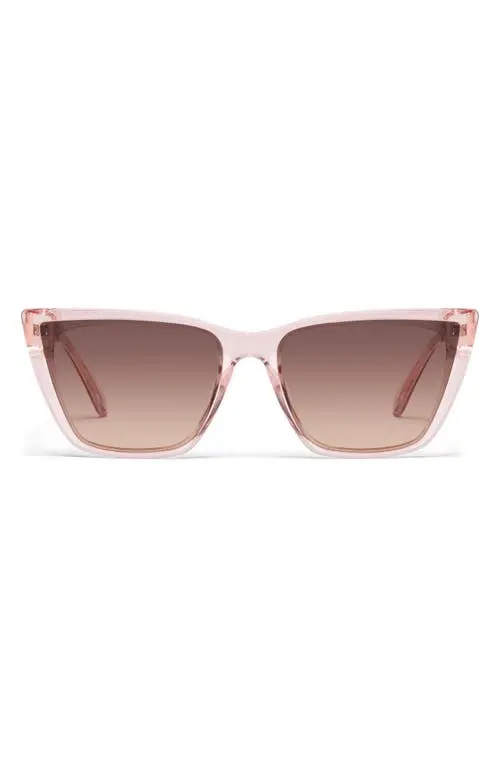 Quay Call The Shots 54mm Gradient Cat Eye Sunglasses - Plum Peony/brown