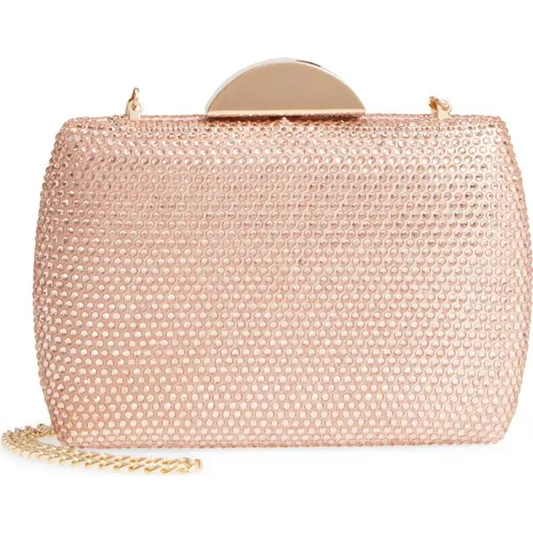 Nina Pacey Crystal Minaudière - Rosegold