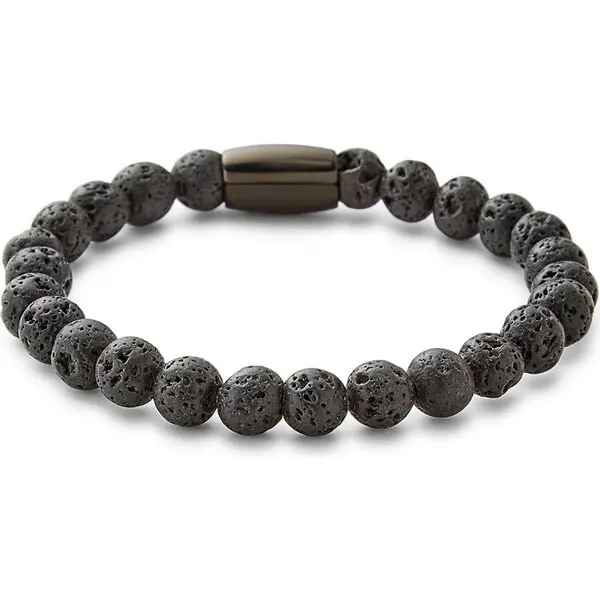 BROOK & YORK Lava Rock Bead Bracelet - Black