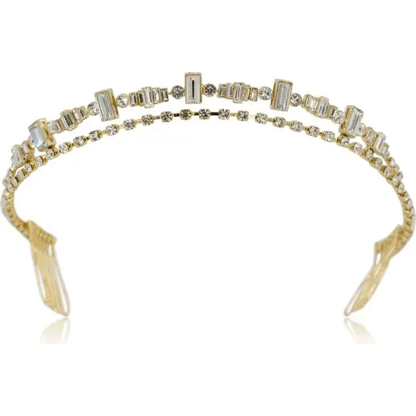 Brides & Hairpins Amora Crystal Crown Comb - Gold