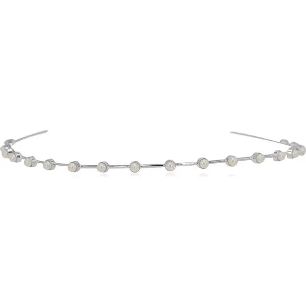 Brides & Hairpins Jayla Imitation Pearl Headband - Silver