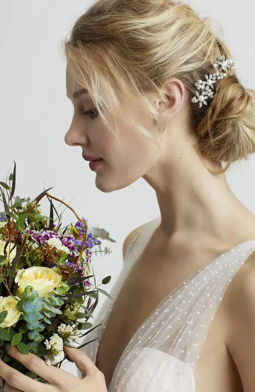 Brides & Hairpins Swarovski Crystal Cameo Comb - Silver
